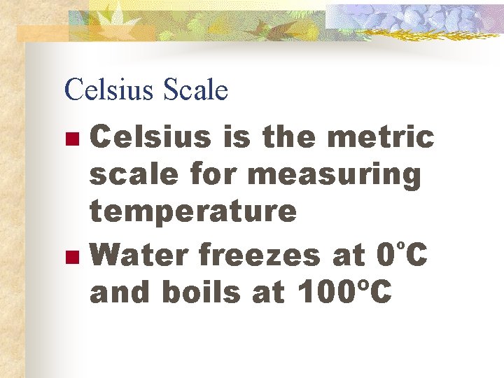 Thermal Energy Chapter 6 Molecules and Motion n