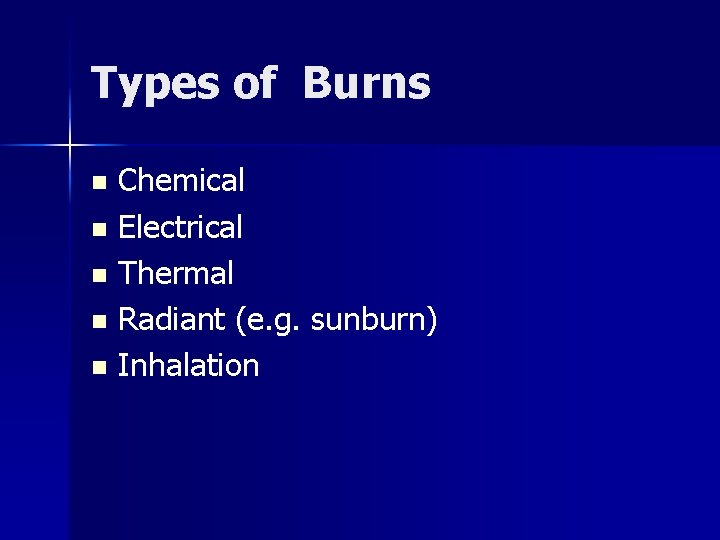 INTRODUCTION TO SPORTS MEDICINE Burns Layers of Skin