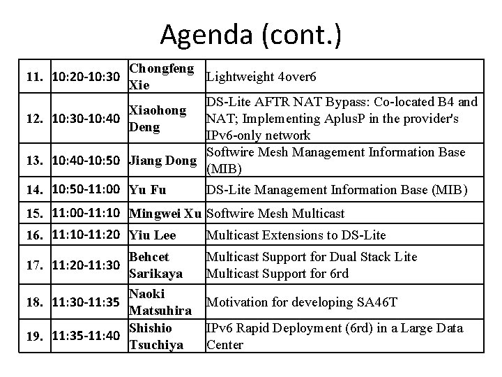 Softwire IETF 81 Note taker Blue sheet Note
