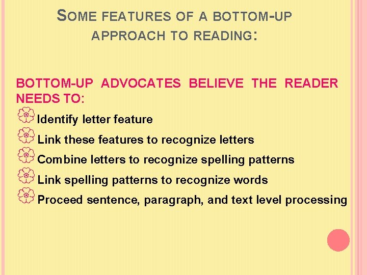 THEORIES OF READING INSTRUCTION By Lenie Mangubat WHY