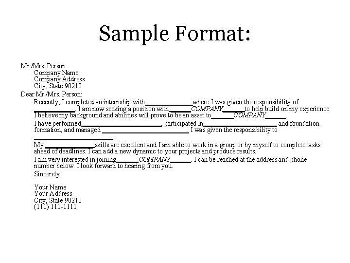 How to write a Cover Letter In English