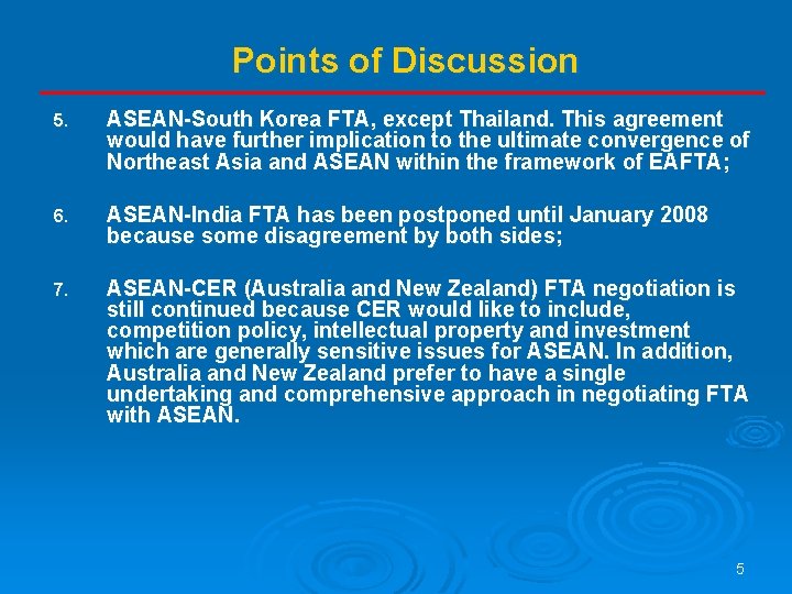 RECENT FTAs IN EAST ASIA Presented by Dr