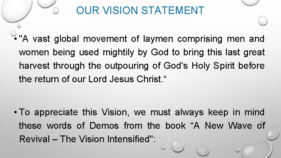 THE FGBMFI VISION THE HAPPIEST PEOPLE ON EARTH