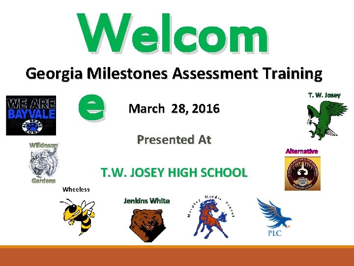 Welcom e Georgia Milestones Assessment Training March 28