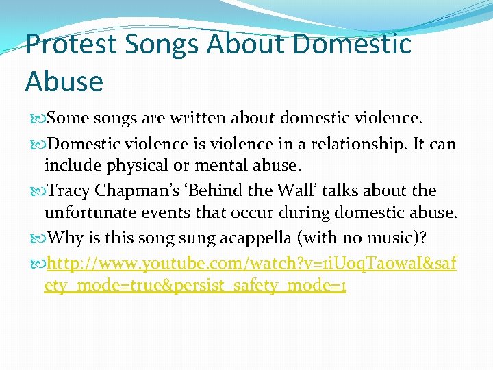 MUSIC IN POLITICAL AND SOCIAL MOVEMENTS PROTEST SONGS