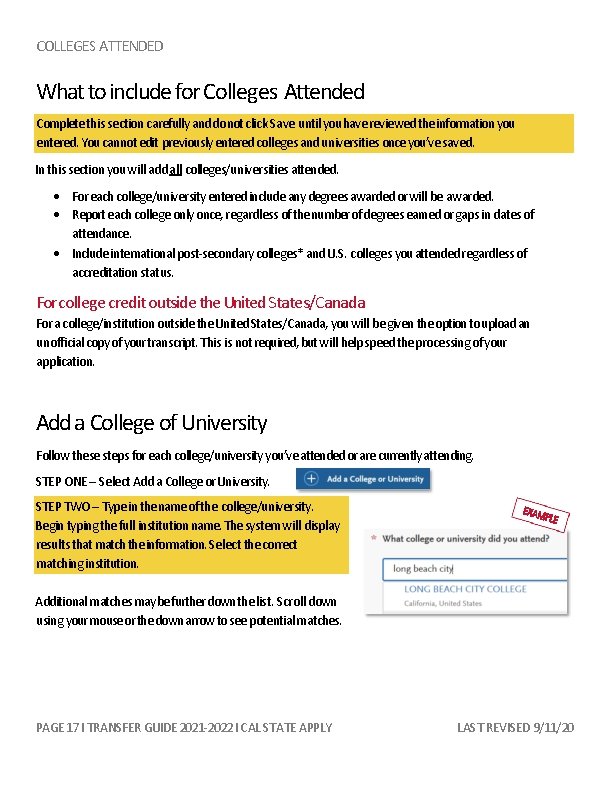 Transfer Application Guide 2021 2022 INTRODUCTION AND PREPARING