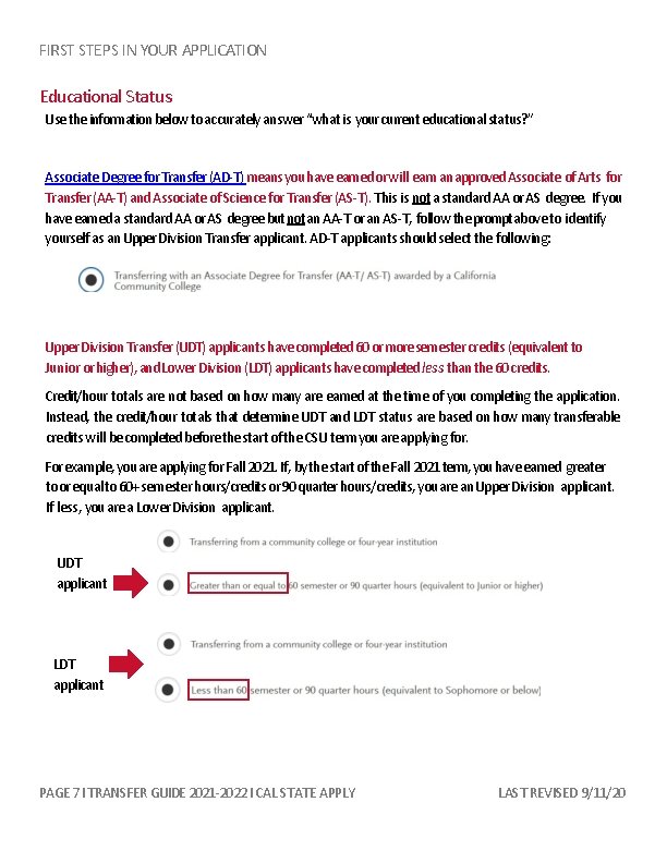 Transfer Application Guide 2021 2022 INTRODUCTION AND PREPARING