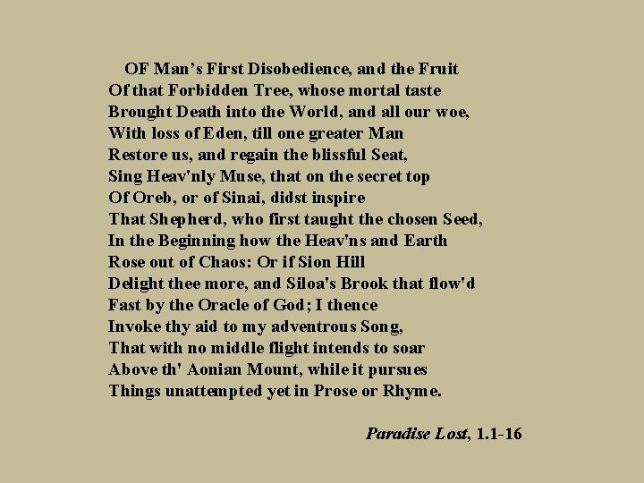 Alexander Pope 1688 1744 OF Mans First Disobedience