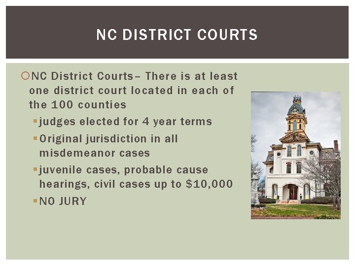 REVIEW THE COURT SYSTEM Take out a sheet