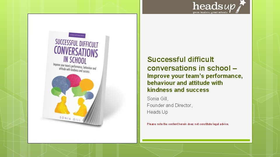 Successful difficult conversations in school Improve your teams