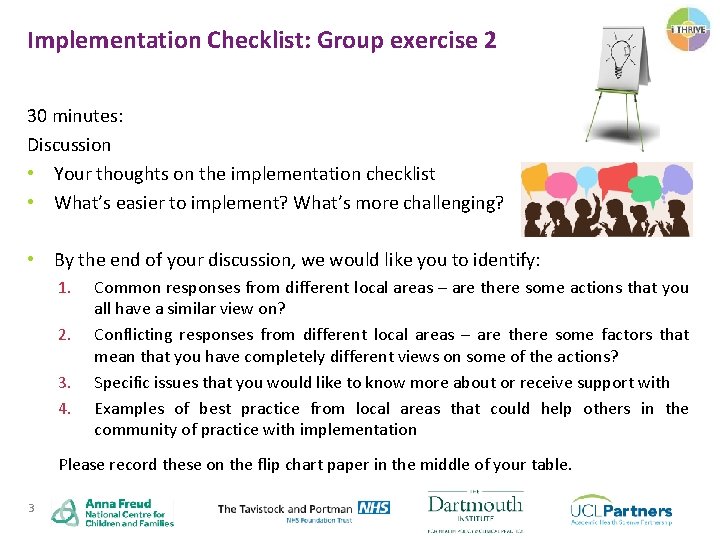 iTHRIVE Implementation Checklist Workshop An implementation checklist has