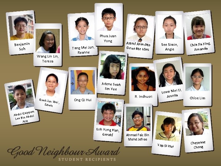 Phua Juan Yong Benjamin Soh Wang Lin Teresa