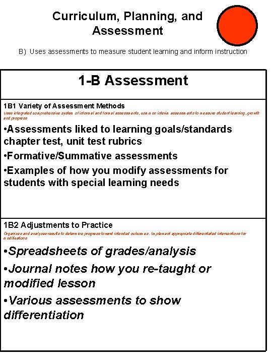 Effective Teaching Standards and Indicators Curriculum Planning and