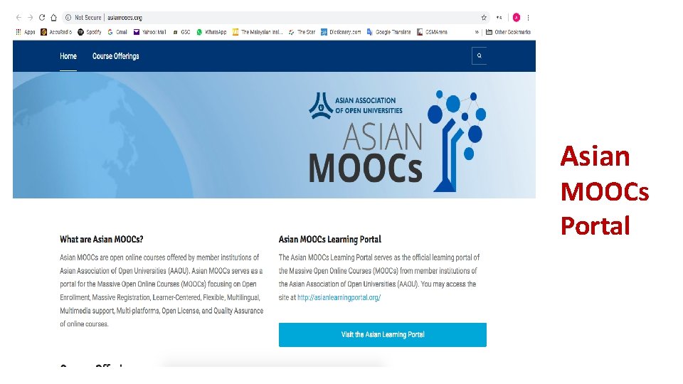 ASIAN MOOCs Massive Open Online Courses Genesis 2016