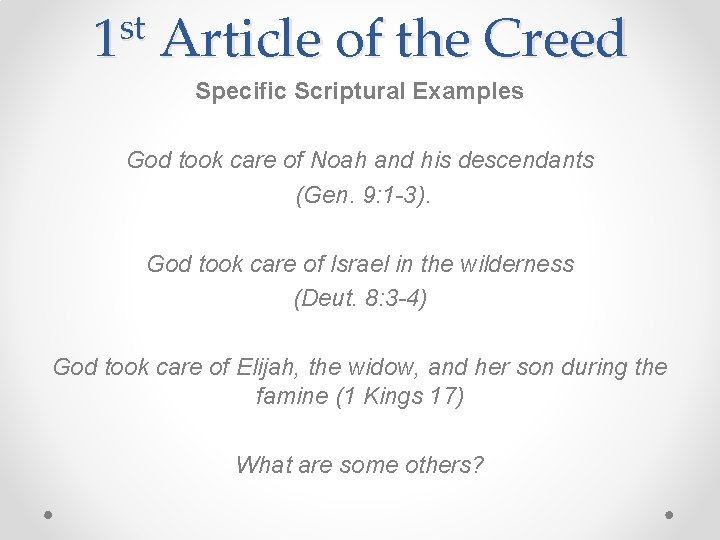 The Apostles Creed First Article Part 2 Review