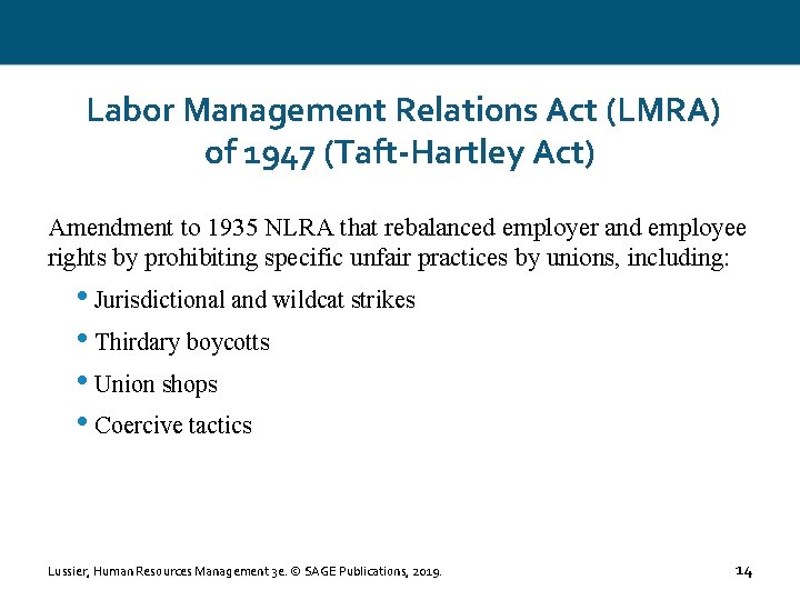 Employee and Labor Relations Chapter 10 Lussier Human