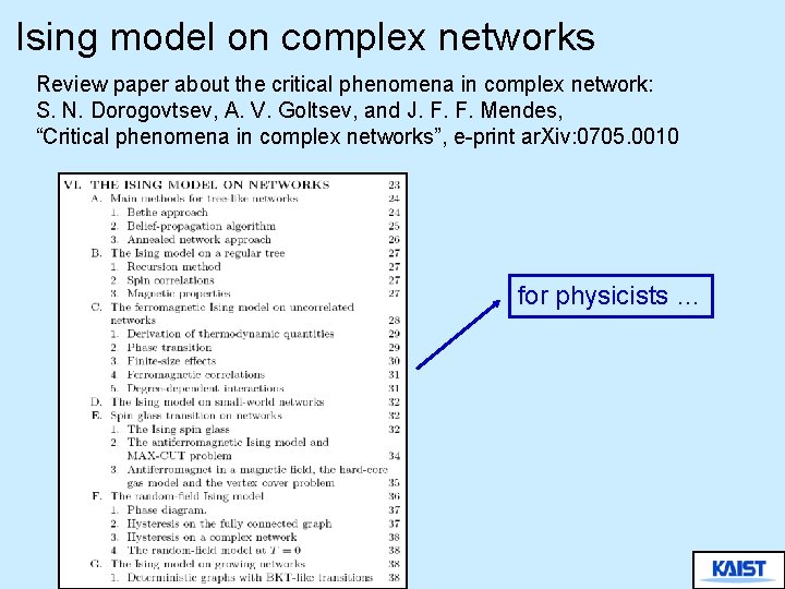 Introduction to Ising Model and Opinion Dynamics for