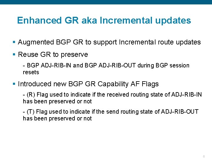 Accelerated Routing Convergence for BGP Graceful Restart ...