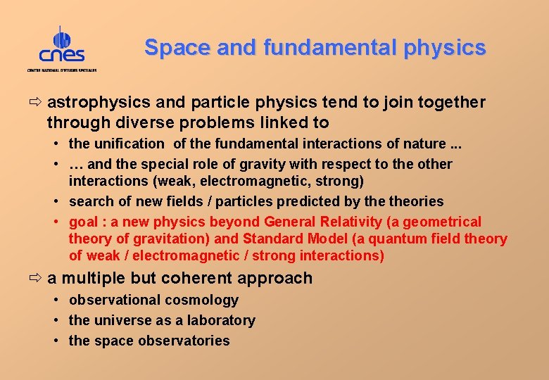 Space Science and Exploration Richard BONNEVILLE CNES DSPEU