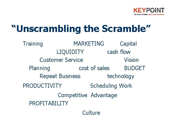 Welcome to the Power of Three Business Workshop