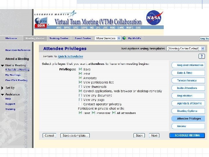 Webinars via NASAs Webex John Ensworth The Institute