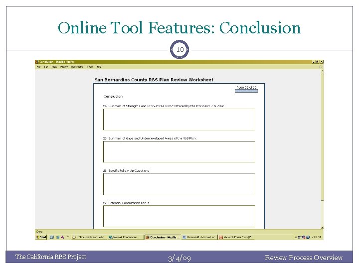 Overview of the RBS Plan Review Process Leslie