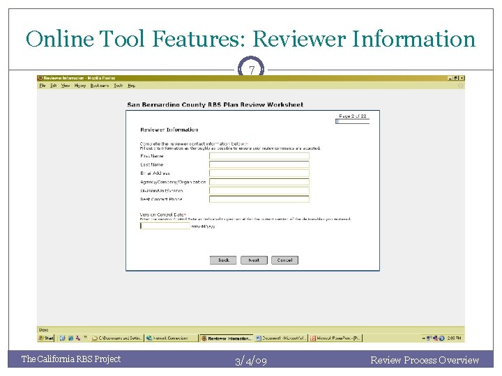 Overview of the RBS Plan Review Process Leslie