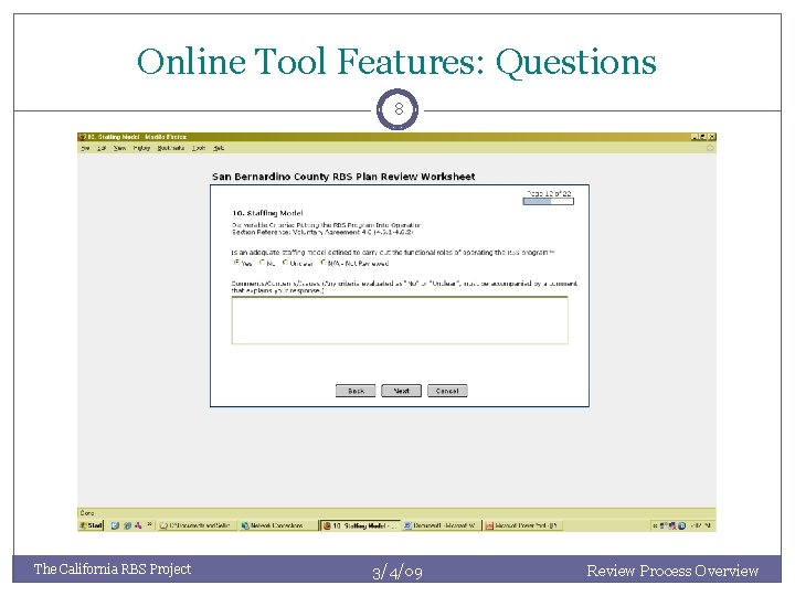 Overview of the RBS Plan Review Process Leslie