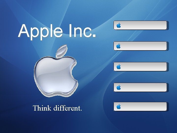 Apple Inc Think different Company Overview Vision Mission