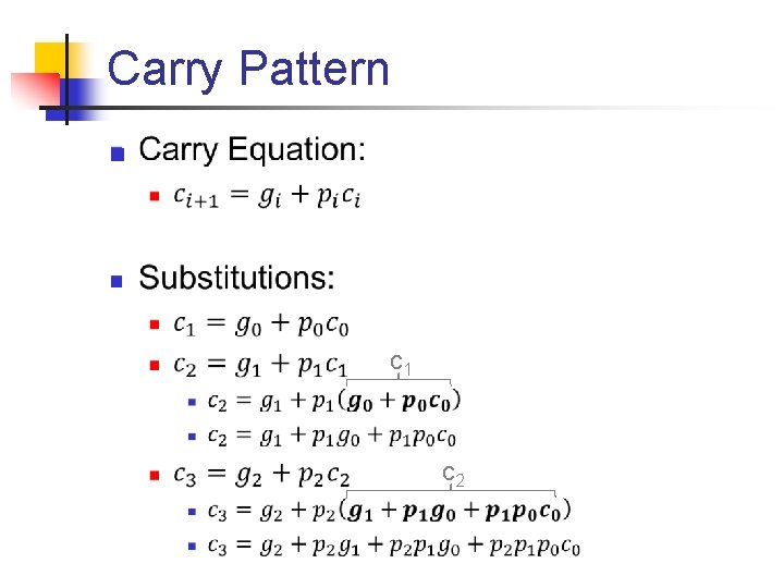 Carry Lookahead Adder David Wilson Greg Stitt ECE