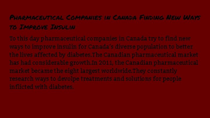 Insulin How Did Insulin Change Canadian Society History