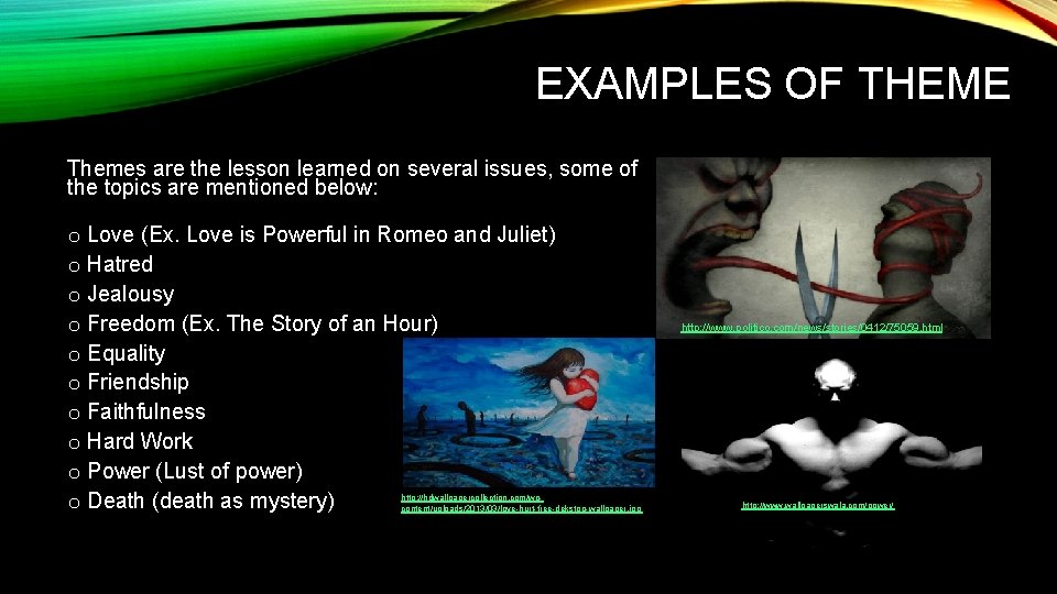 THEMES IN LITERATURE Presented By Sachin Pandey Harshad