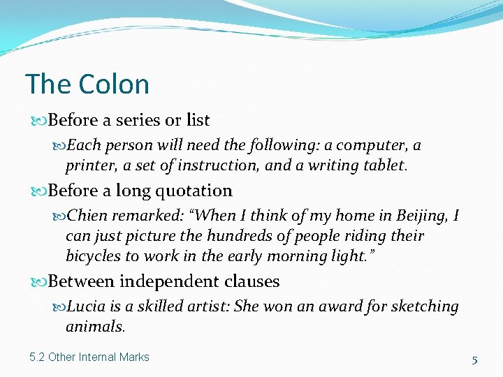 Business Communication Chapter 5 Mechanics of Writing Copyright