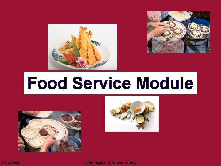Food Service Module 2162022 Safe Nights of Calvert