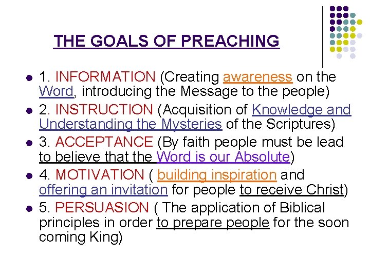 MECHANICS OF GOSPEL PREACHING TEN BASIC GUIDELINES WHEN