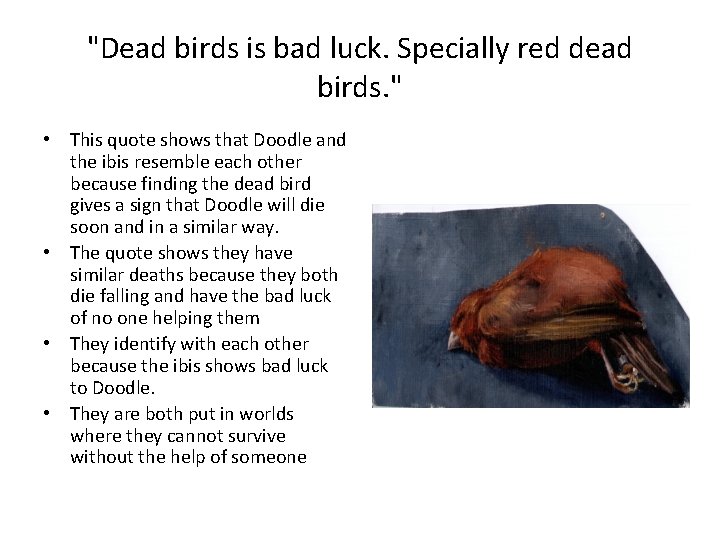 The Scarlet Ibis Symbolism Maria Ortega 1 B