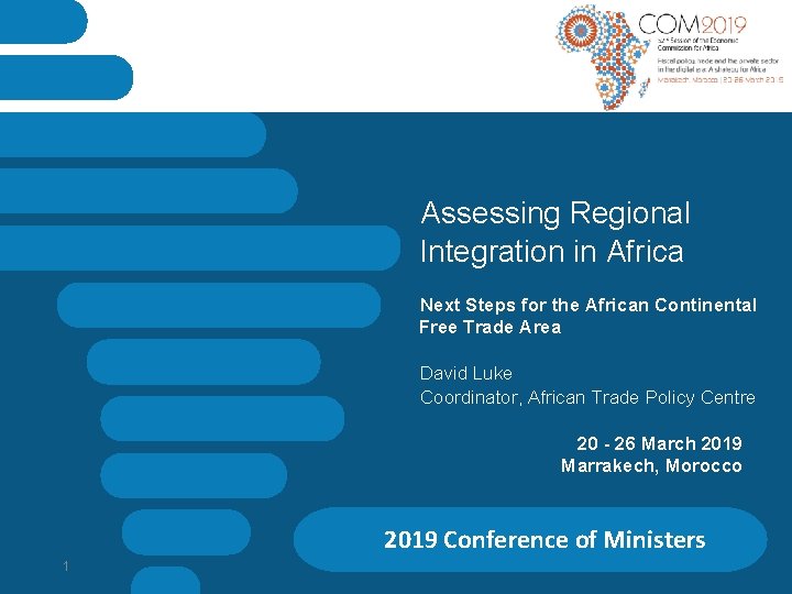 Assessing Regional Integration in Africa Next Steps for