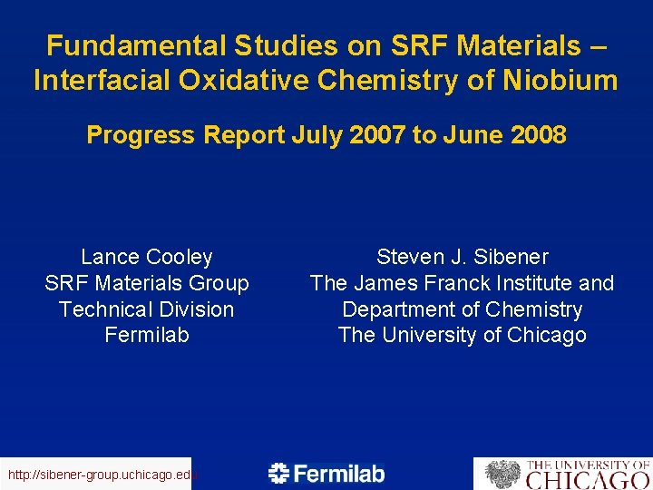Fundamental Studies on SRF Materials Interfacial Oxidative Chemistry