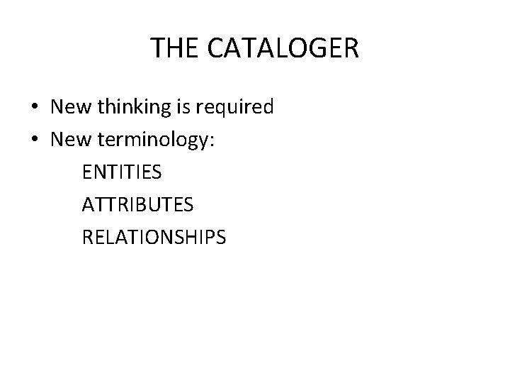 Basic Cataloging Workshop Using RDA for Resource Description