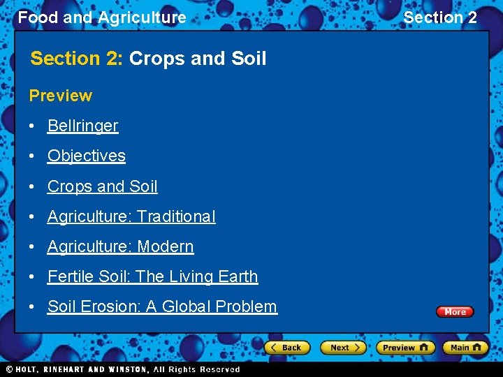 Food and Agriculture Section 2 Crops and Soil