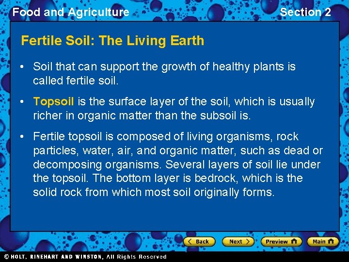 Food and Agriculture Section 2 Crops and Soil