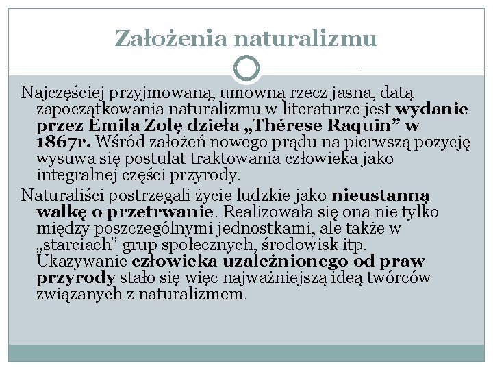 Naturalizm w literaturze i sztuce Co to jest
