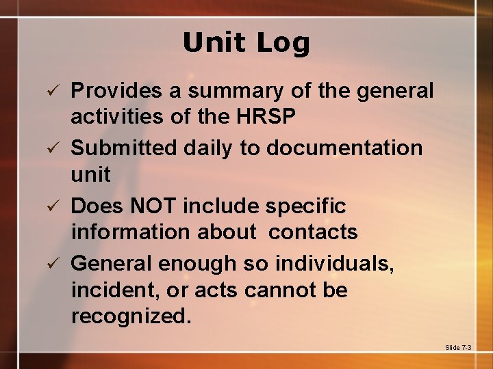 Slide 7 1 UNIT 7 OBJECTIVES 1 Describe