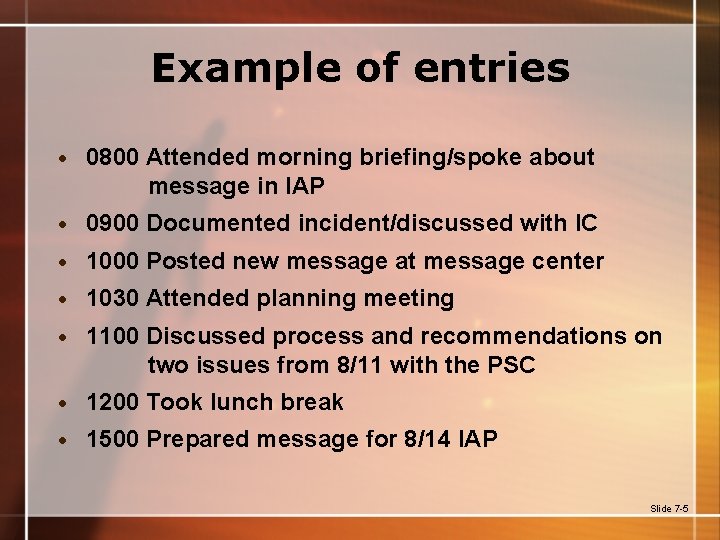 Slide 7 1 UNIT 7 OBJECTIVES 1 Describe