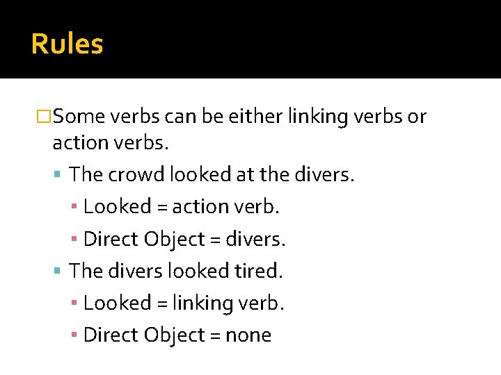 Unit 3 Lesson 4 Linking Verbs Objective Students