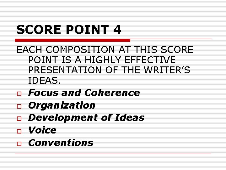 TAKS Writing Rubric http www tea state tx