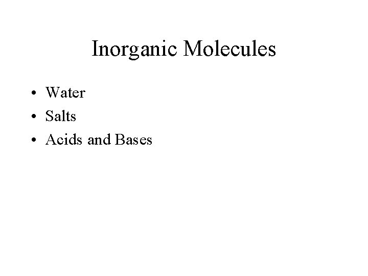 Chemistry and Cells Overview Basic Biochemistry Study of