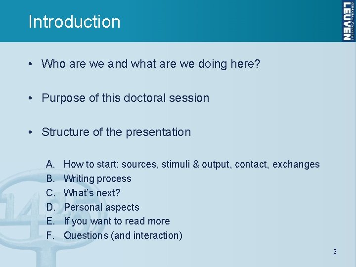 Doctoral class Doctoral process management sharing best practices