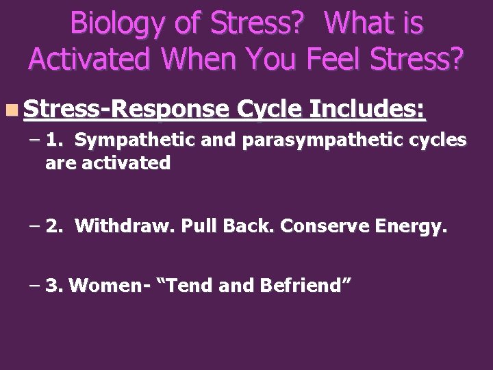 Chapter 14 pt 1 Stress and Health Bellringer