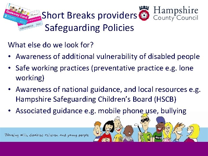 Short Breaks Activities for Disabled Children and Safeguarding